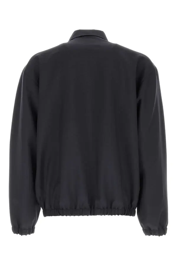 Prada Midnight Wool Blend Bomber Jacket