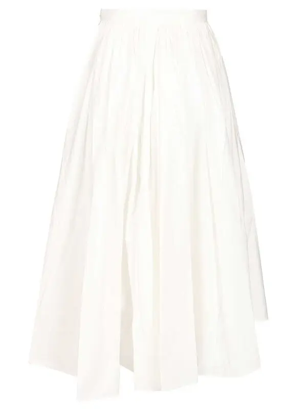 SELF-PORTRAIT Poplin Midi Skirt