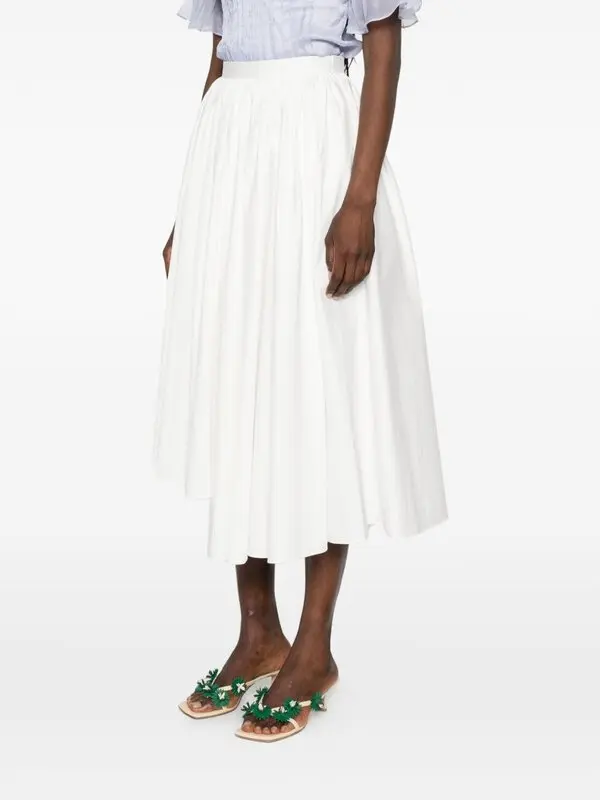 SELF-PORTRAIT Poplin Midi Skirt