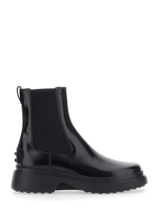 TOD'S Leather Blend Ankle Boots - Multicolor