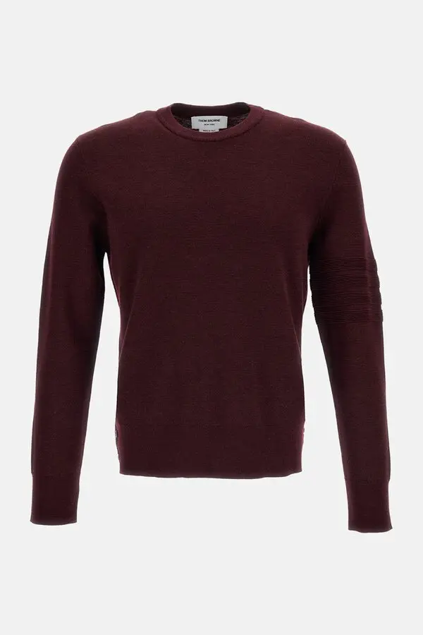 Thom Browne Ottoman Milano Stitch 4-bar Bomber Pullover - Multicolor