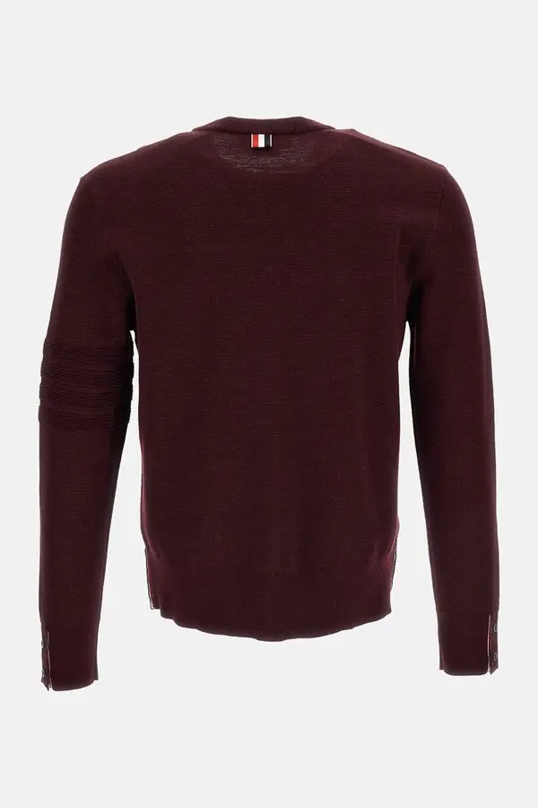 Thom Browne Ottoman Milano Stitch 4-bar Bomber Pullover