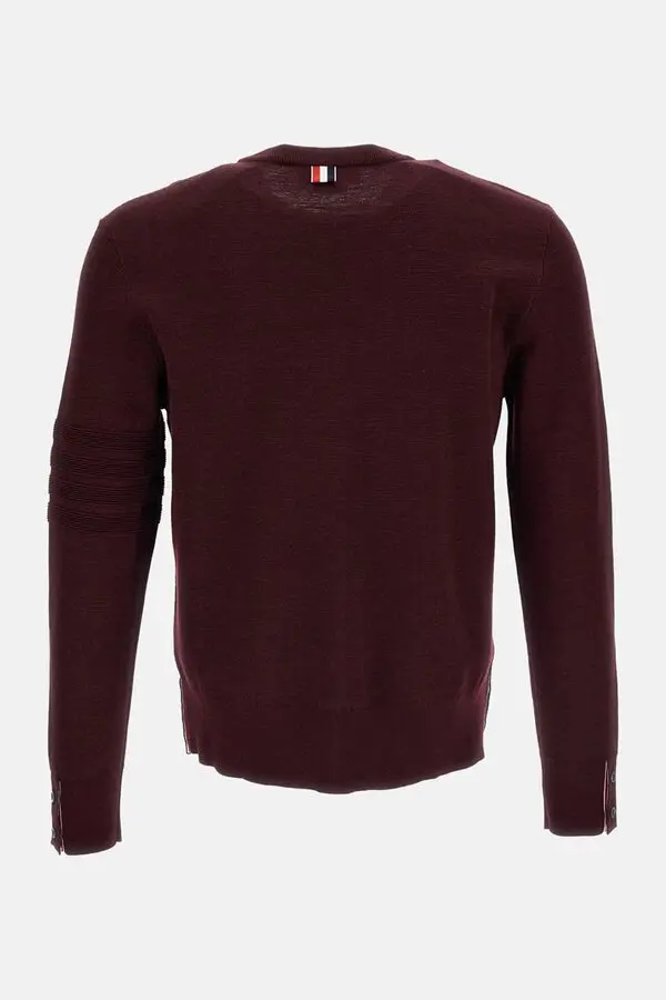 Thom Browne Ottoman Milano Stitch 4-bar Bomber Pullover - Multicolor