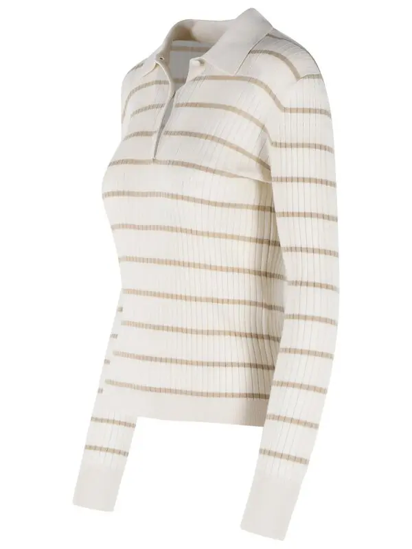 Max Mara Gitano' Ivory Cashmere And Silk Sweater