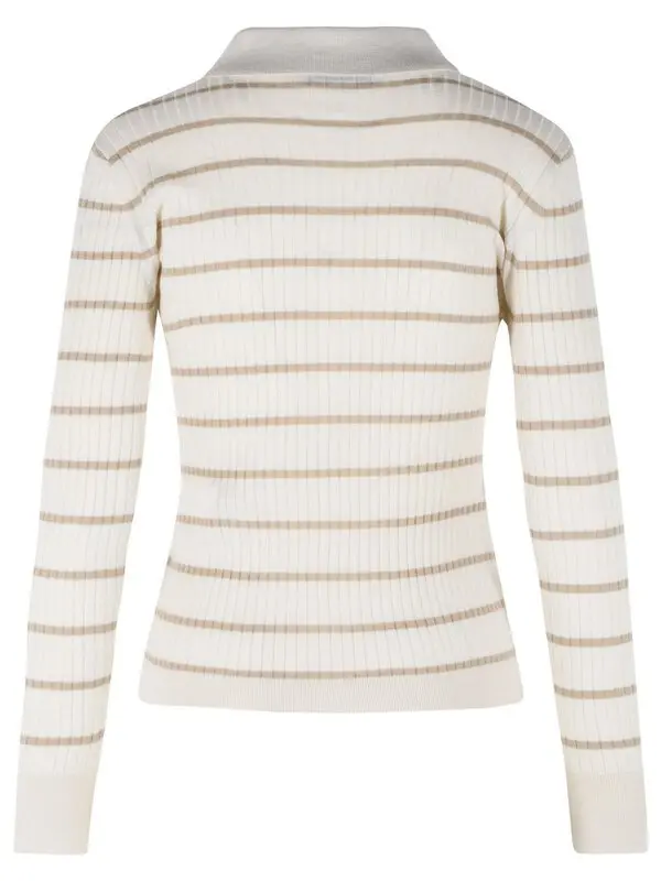 Max Mara Gitano' Ivory Cashmere And Silk Sweater