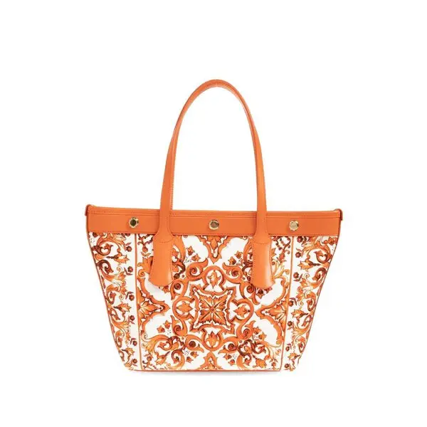 Dolce & Gabbana Majolica Print Tote Bag - White