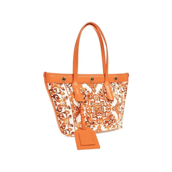 Dolce & Gabbana Majolica Print Tote Bag - White