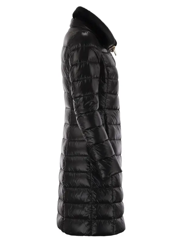 Herno Elisa Long Down Jacket In Ultralight Nylon