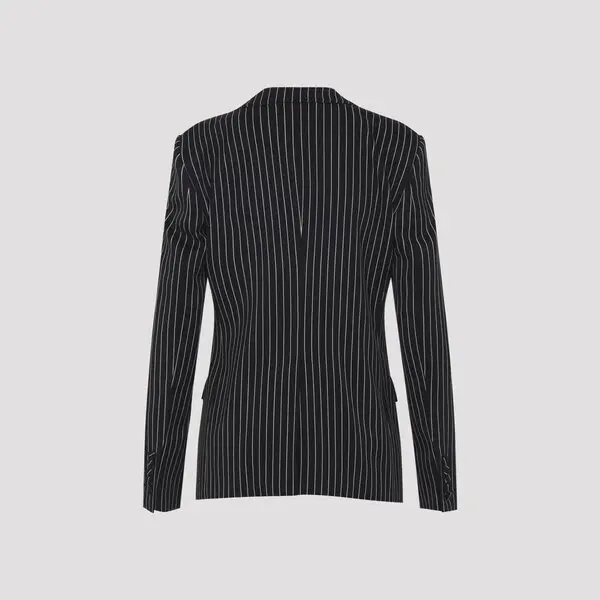 TOM FORD Striped Wool Barathea Jacket - Black