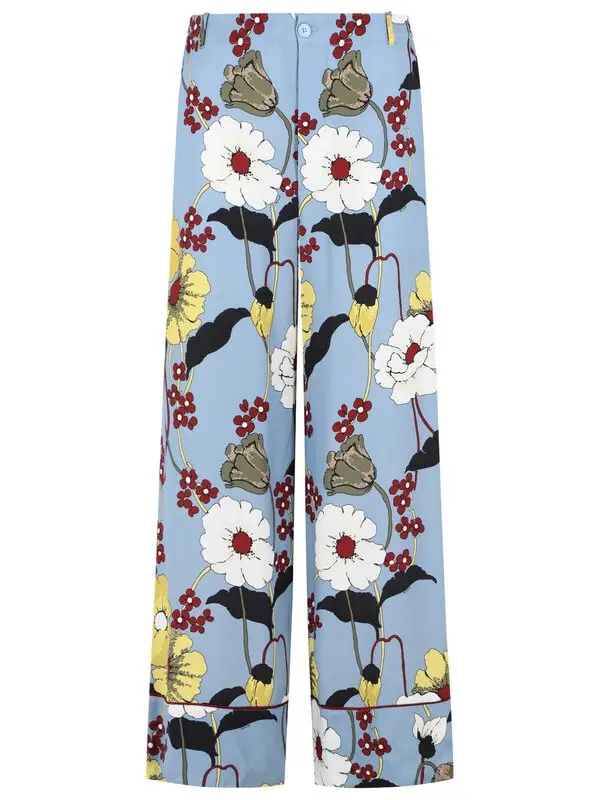 Marni Light Viscose Trousers - Blue