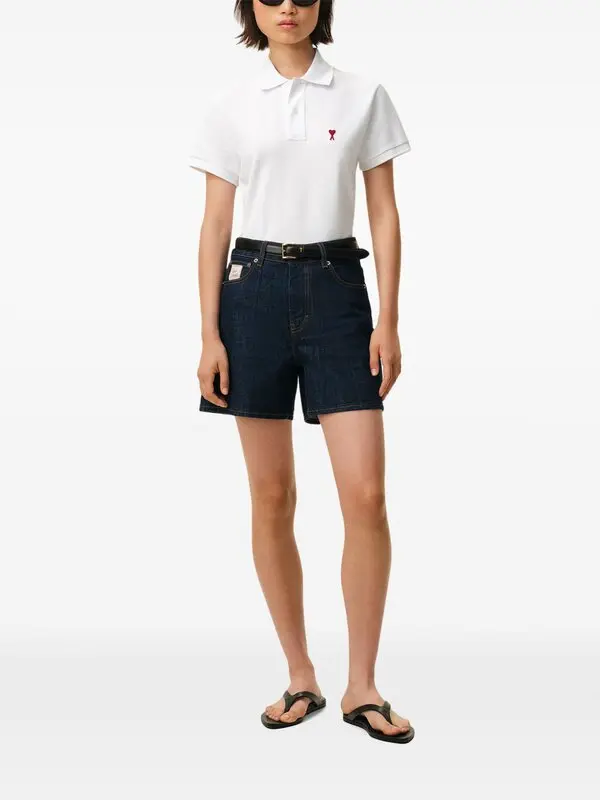 AMI Paris De Coeur Cotton Polo Shirt