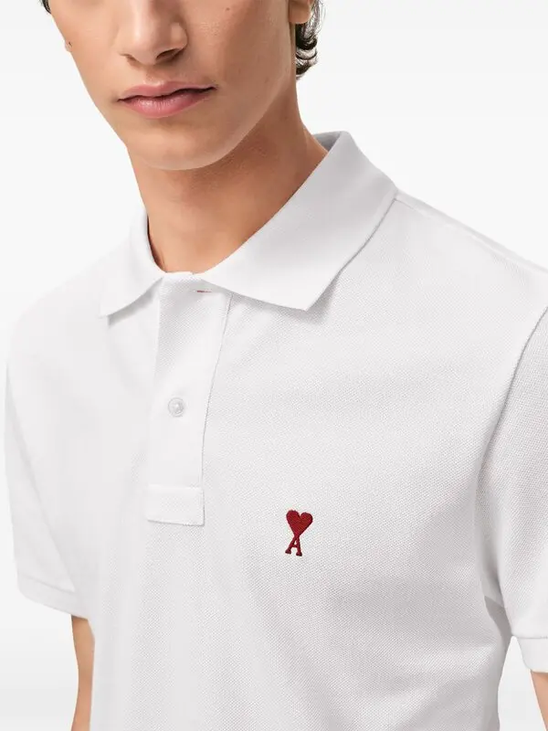 AMI Paris De Coeur Cotton Polo Shirt