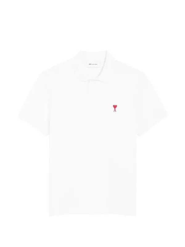 AMI Paris De Coeur Cotton Polo Shirt - Multicolor