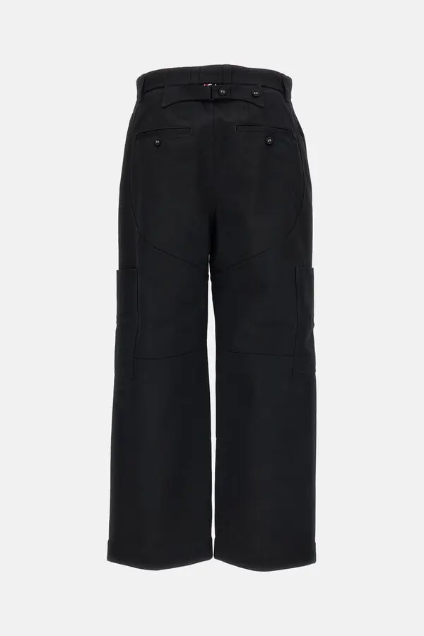 Thom Browne Cotton Twill Wide Leg Pants - Multicolor