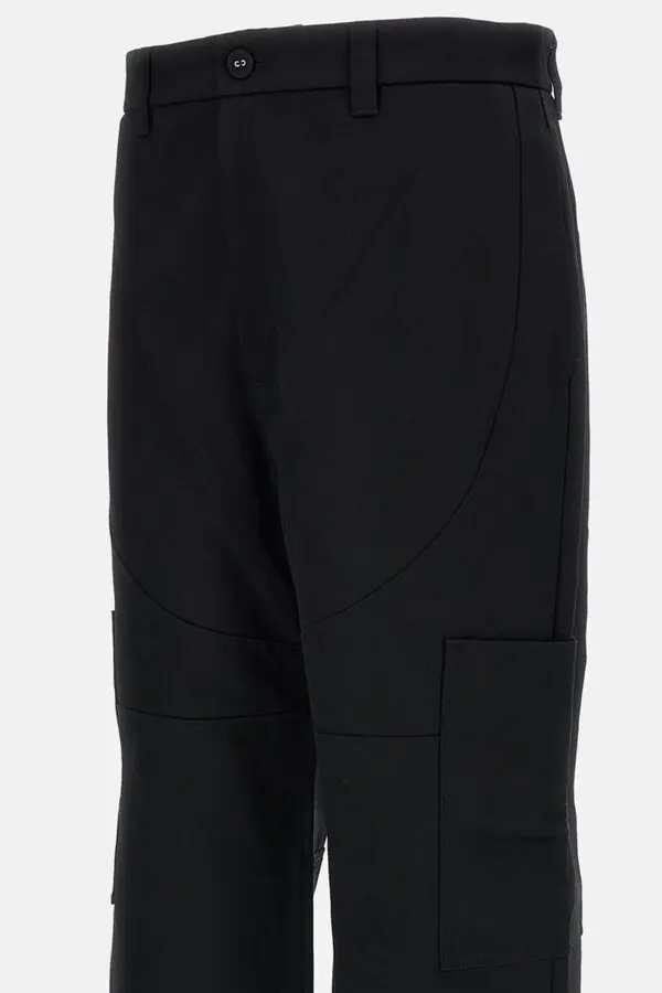 Thom Browne Cotton Twill Wide Leg Pants - Multicolor
