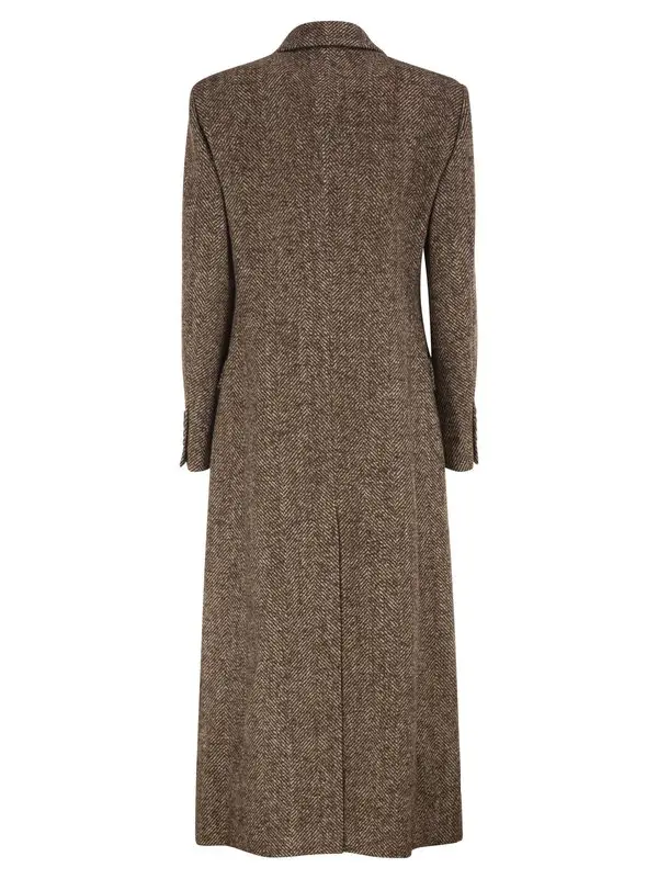 Brunello Cucinelli Double-breasted Wool And Alpaca Herringbone Coat