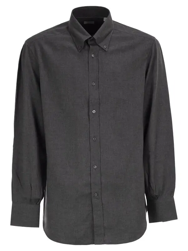 Brunello Cucinelli Cotton And Lyocell Button-down Shirt - Multicolor
