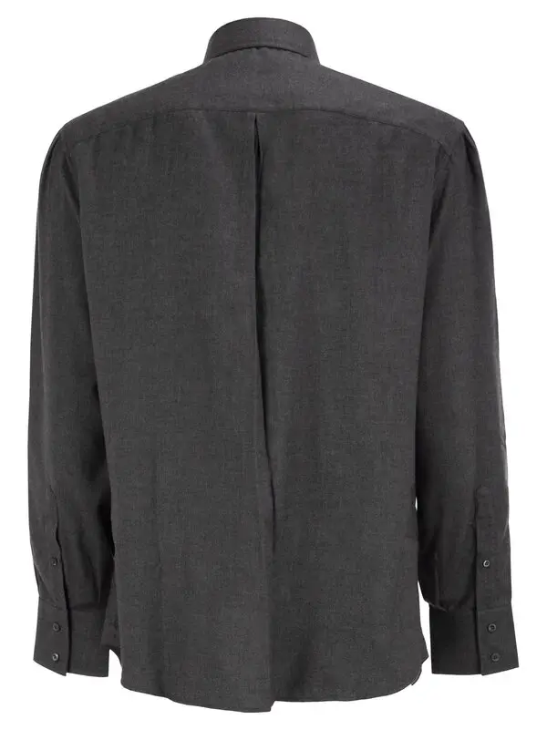Brunello Cucinelli Cotton And Lyocell Button-down Shirt - Multicolor