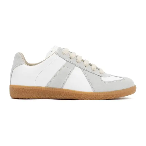 MAISON MARGIELA Leather And Suede Replica Sneakers - White