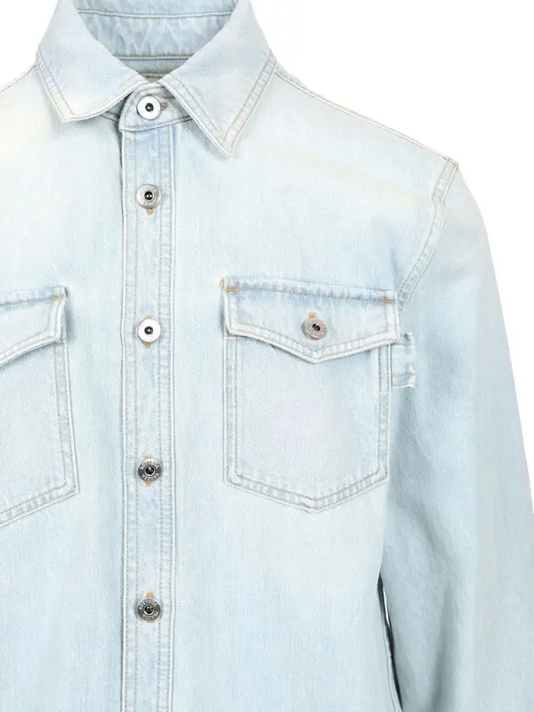 Bottega Veneta Extra Bleach Wash Denim Shirt
