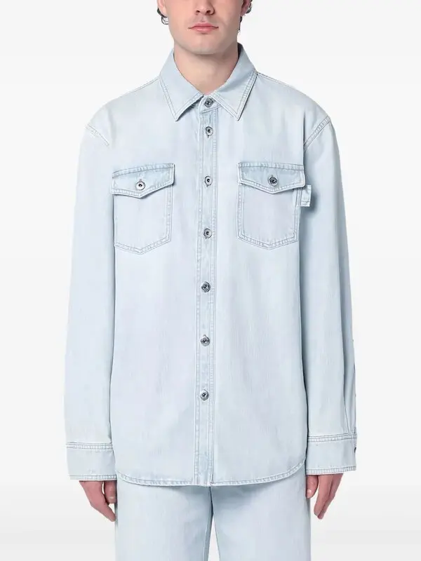 Bottega Veneta Extra Bleach Wash Denim Shirt