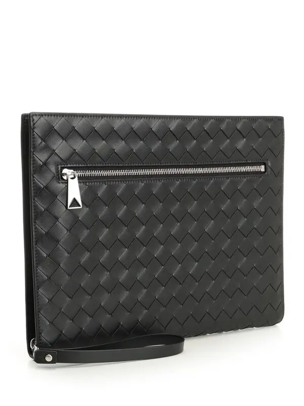 Bottega Veneta Woven Document Holder With Strap