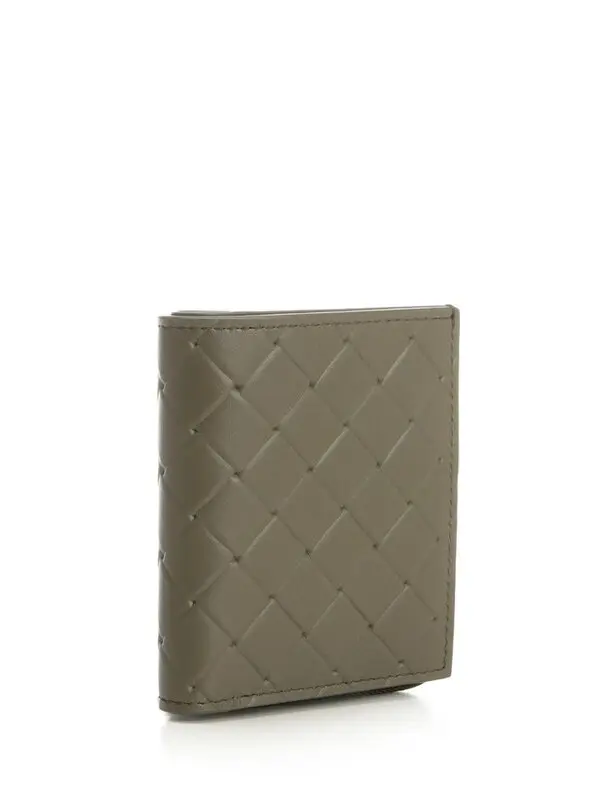 Bottega Veneta Stamp Bi-fold Braided Wallet