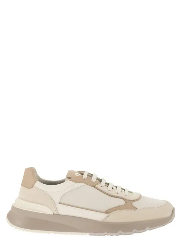 Brunello Cucinelli Multicolour Leather And Suede Runner Sneakers