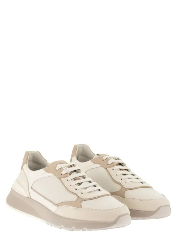 Brunello Cucinelli Multicolour Leather And Suede Runner Sneakers