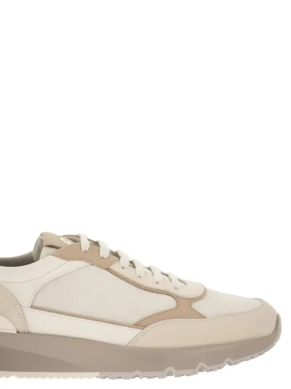 Brunello Cucinelli Multicolour Leather And Suede Runner Sneakers