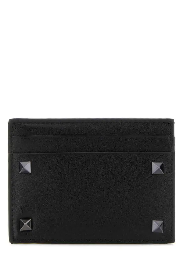 Valentino Garavani Leather Rockstud Card Holder