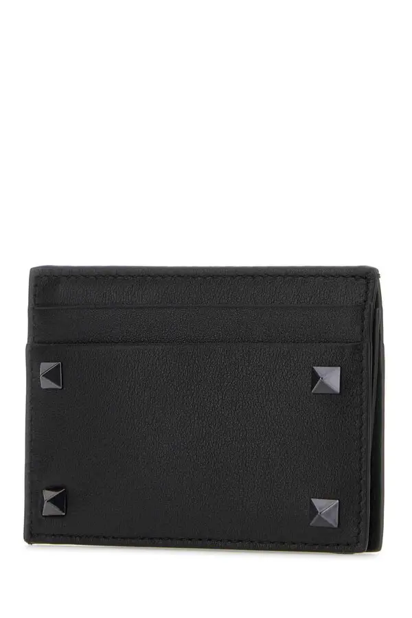 Valentino Garavani Leather Rockstud Card Holder