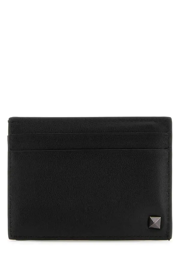 Valentino Garavani Leather Rockstud Card Holder