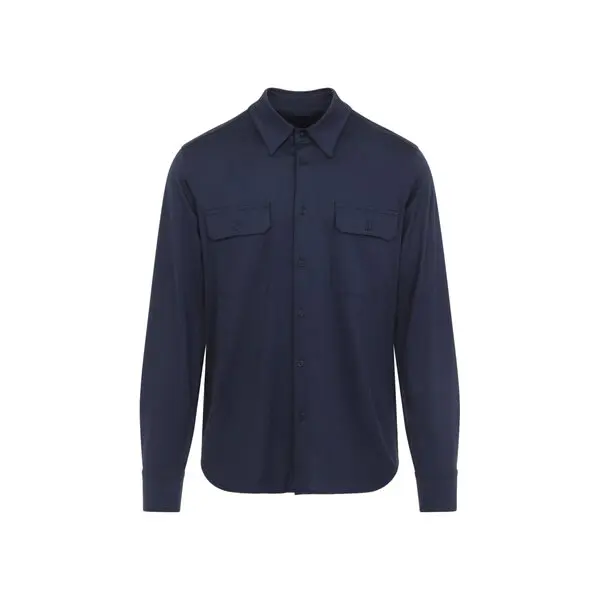 TOM FORD Bland Military Shirt - Blue