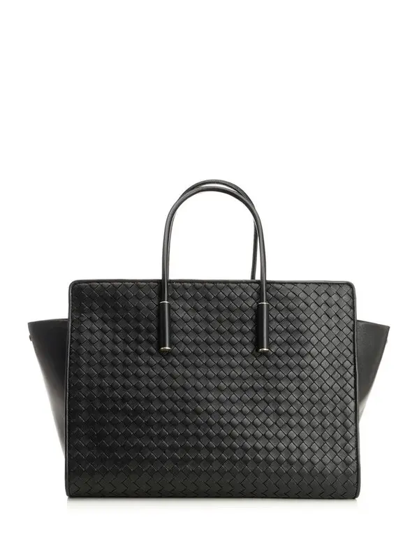 Bottega Veneta Barbara Medium Tote Intrecciato - Black