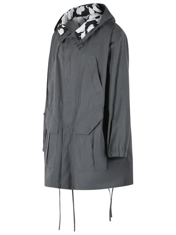 Dries Van Noten Voxer' Grey Cotton Parka