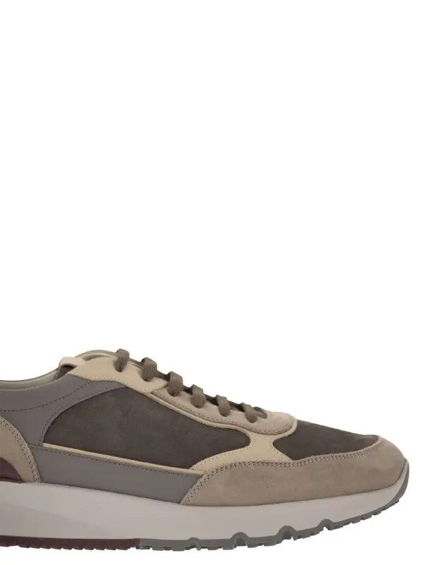 Brunello Cucinelli Multicolour Leather And Suede Runner Sneakers