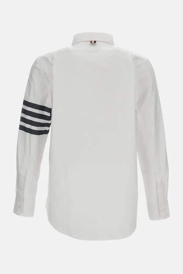 Thom Browne Straight Fit B/d L/s Shirt In Engineered 4 Bar Oxford