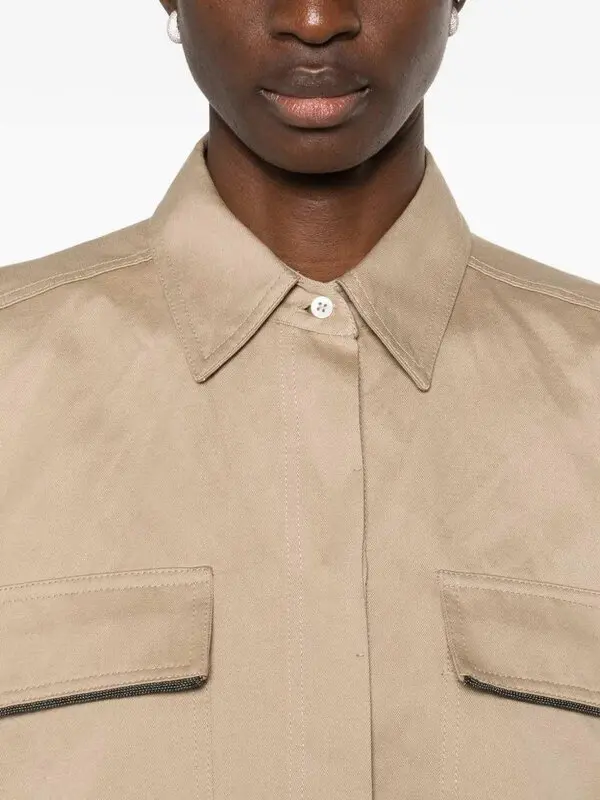 Brunello Cucinelli Cotton Shirt - Brown