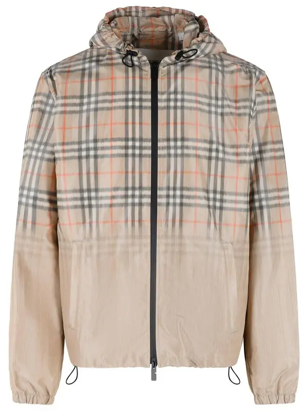 Burberry Check Shaded Hooded Jacket