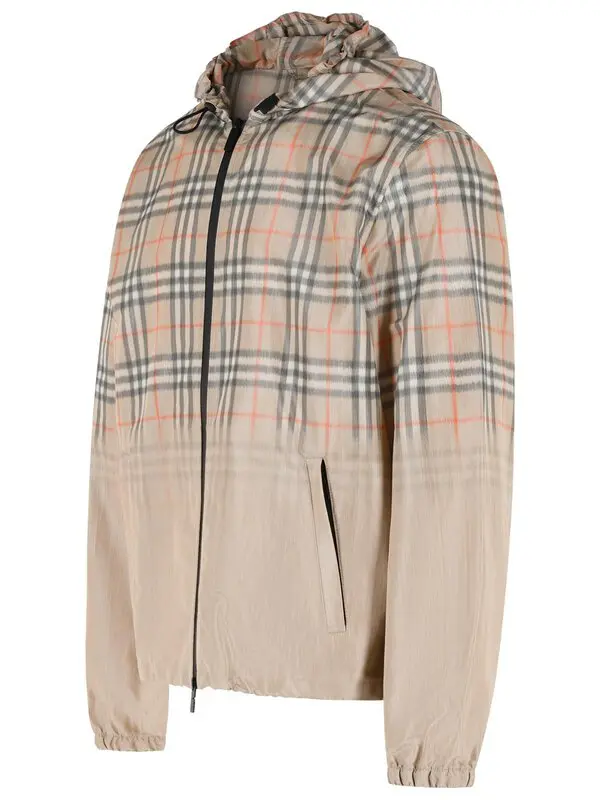 Burberry Check Shaded Hooded Jacket
