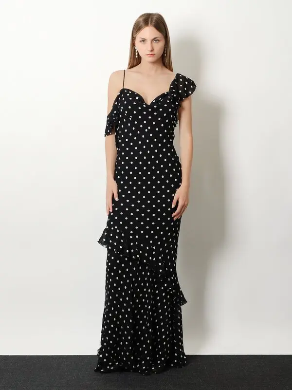 SELF-PORTRAIT Polka-dot Viscose Dress
