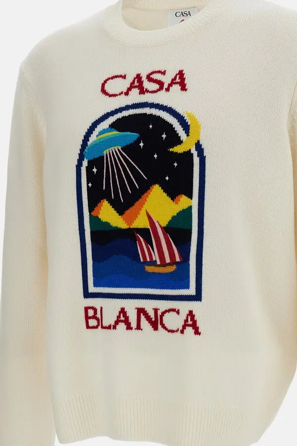 Casablanca Pyramid Abduction Crewneck Sweater