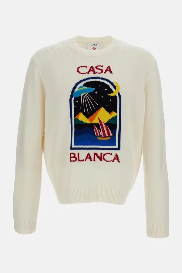 Casablanca Pyramid Abduction Crewneck Sweater - Multicolor