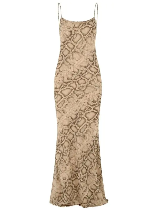 Andamane Snake Print 'ninfea' Polyester Dress
