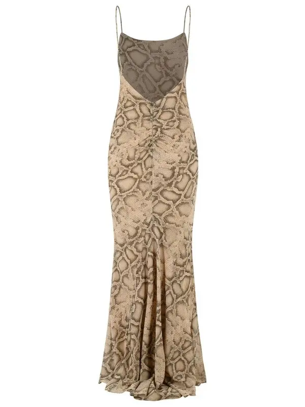 Andamane Snake Print 'ninfea' Polyester Dress