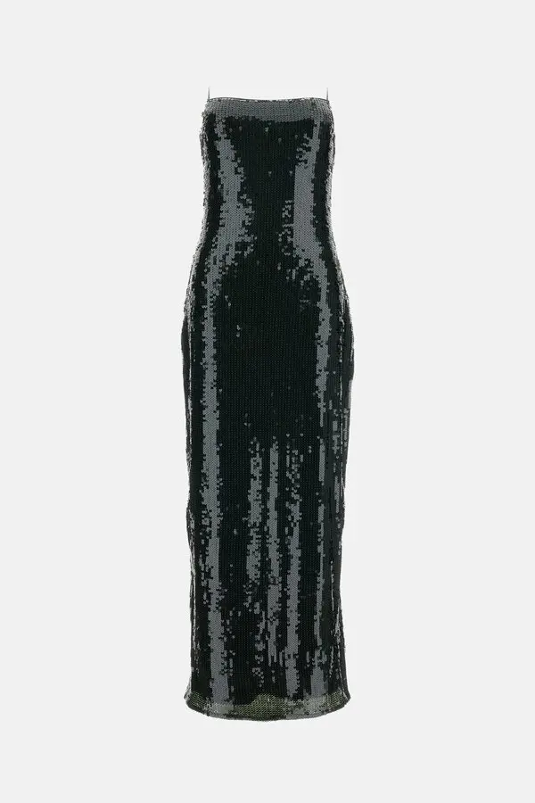 ROTATE BY BIRGER CHRISTENSEN Sequins Maxi Slip Dress