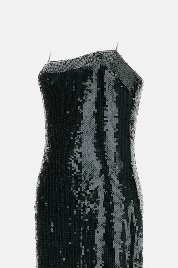 ROTATE BY BIRGER CHRISTENSEN Sequins Maxi Slip Dress