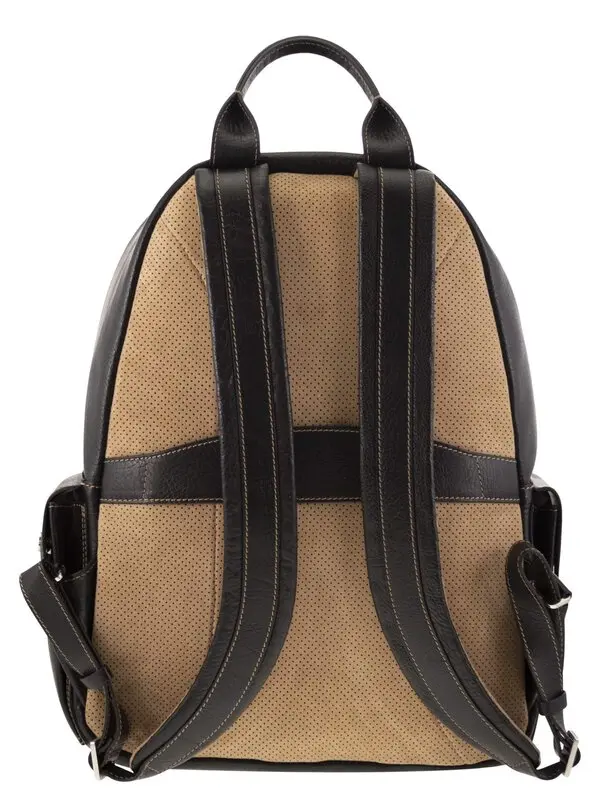 Brunello Cucinelli Grained Calfskin Backpack - Black