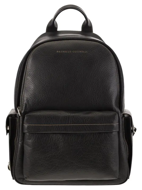Brunello Cucinelli Grained Calfskin Backpack